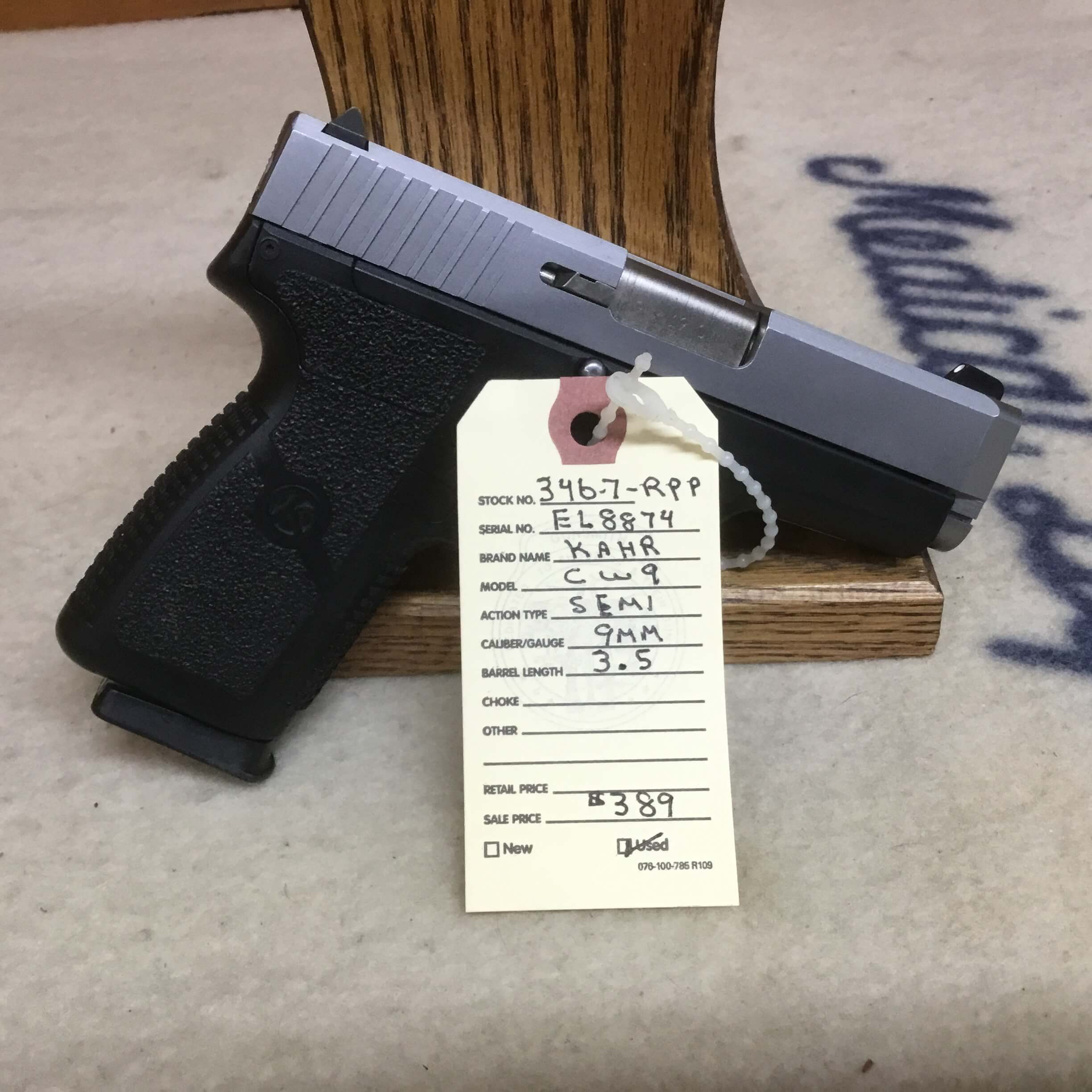 KAHR, Model CW9, Caliber 9mm, Semi Automatic Pistol | Curt's Gun Shop
